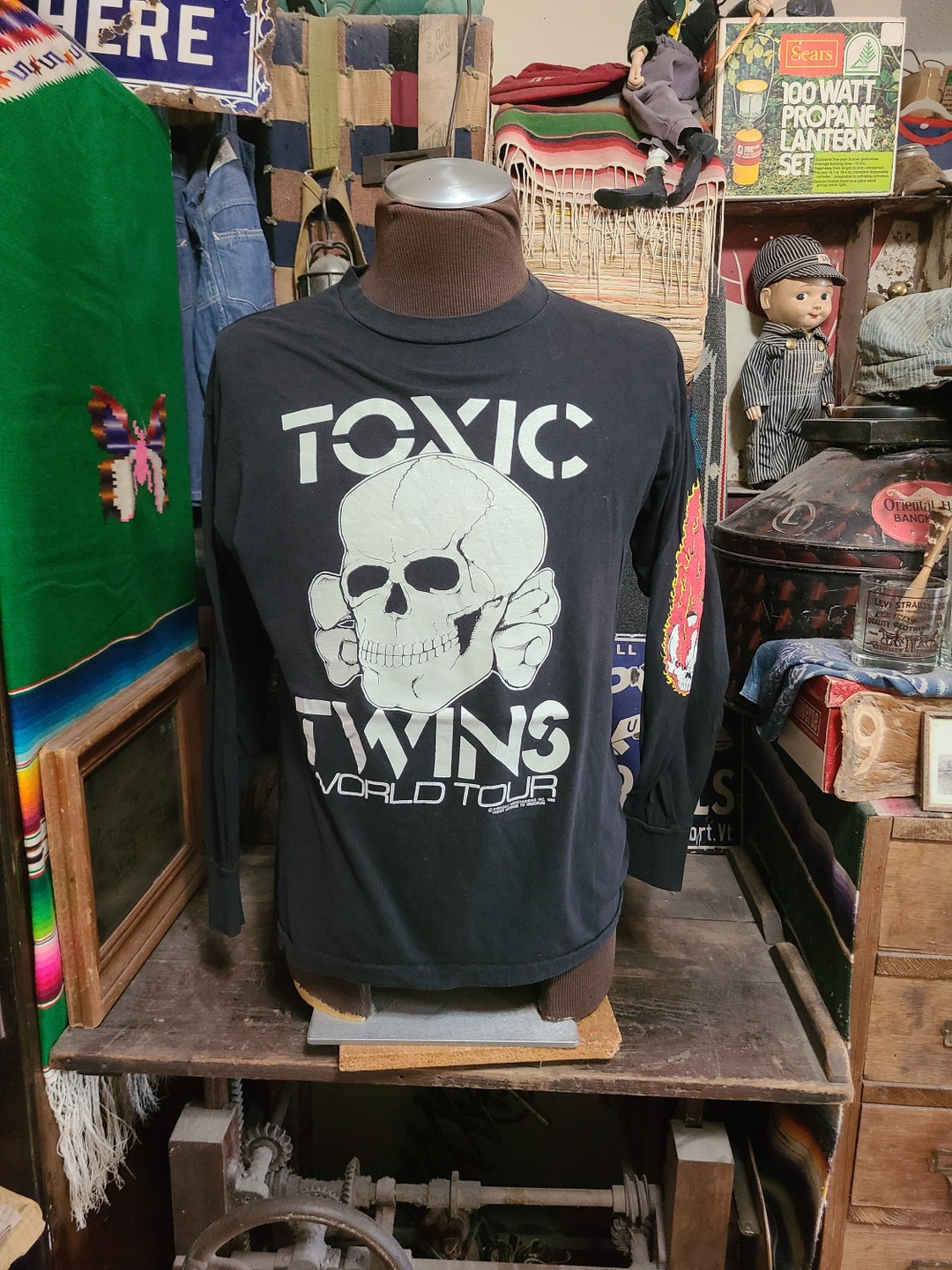 Vintage 1989 Toxic Twins Aerosmith Skull Bones Metal Rock Concert Tour ...