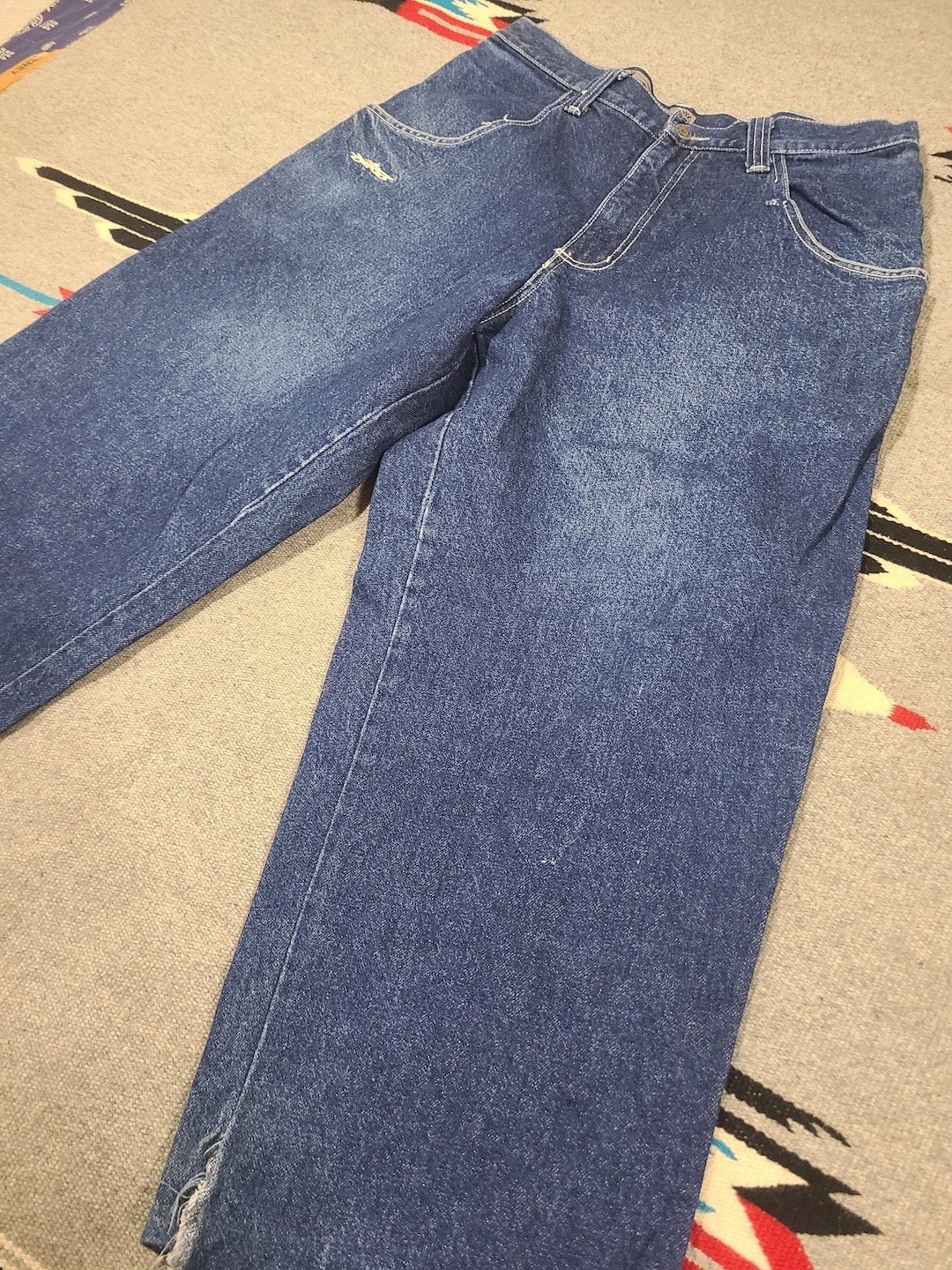 Vintage 1990s Jnco Streetwear Skate Wide Leg Dark Denim Raver Black ...