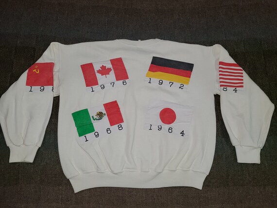 Vintage 80s Olympic Flag Countries Summer Winter 2 Sided Soft | Etsy