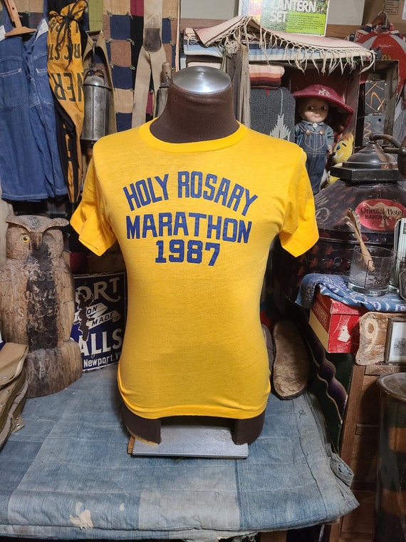 Vintage 1987 Holy Rosary Catholic Road Race Run Marat… - Gem