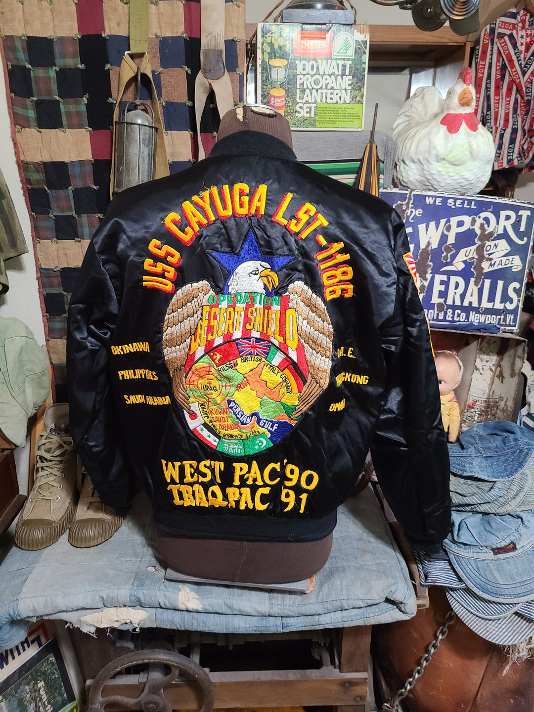 Vintage 1990 91 Wes Pak Iraq USS Cayuga LST 1186 USN Navy - Etsy