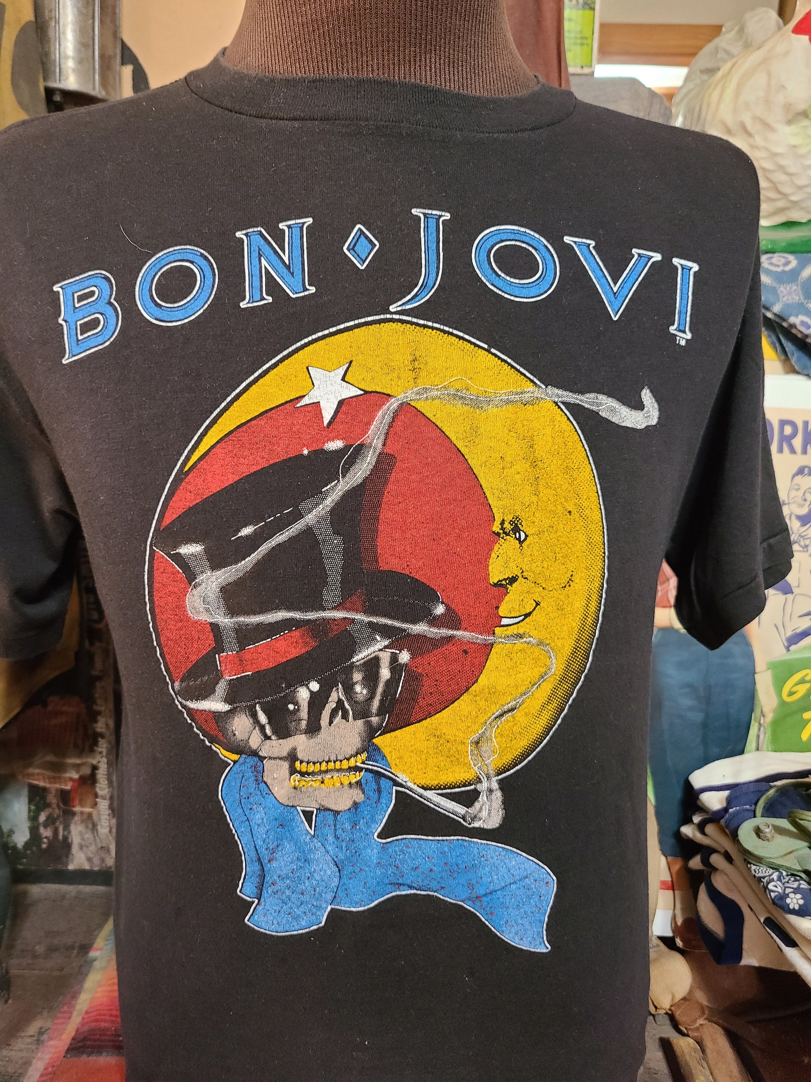 Vintage 1986 Bon Jovi Glam Rock Concert Tour 2 Sided Single - Etsy