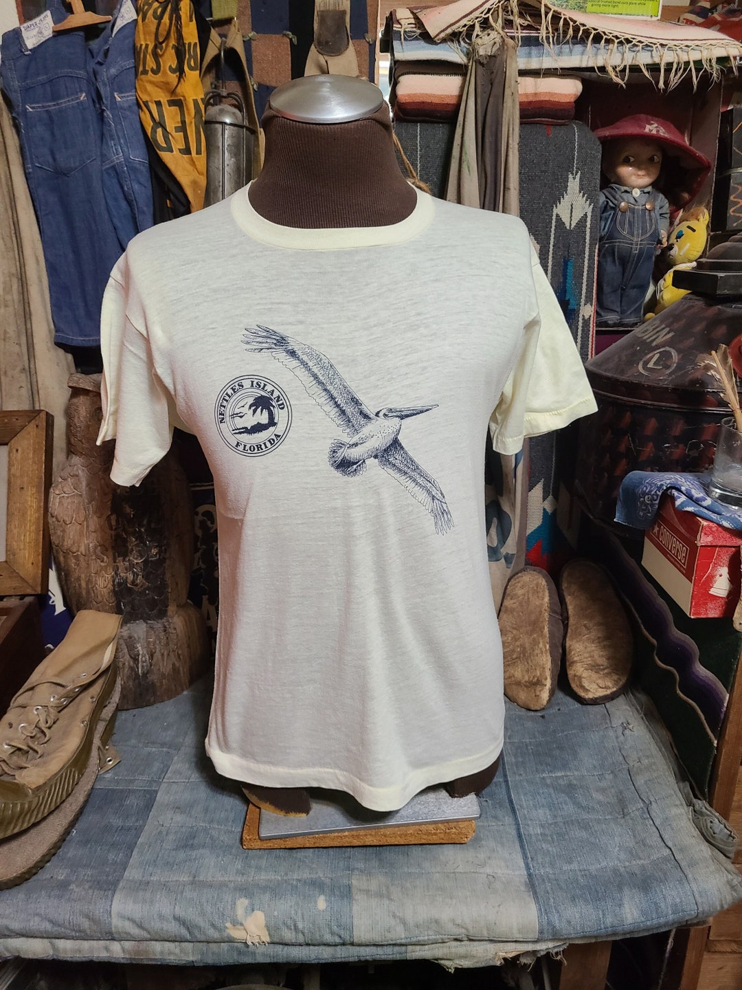 Vintage 70s 80s Nettles Island Florida Birds Rainbow Graphic - Etsy