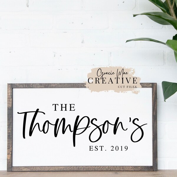 Last Name Svg - Etsy