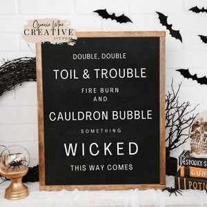 Double Double Toil and Trouble Svg PNG Witches Brew Svg - Etsy