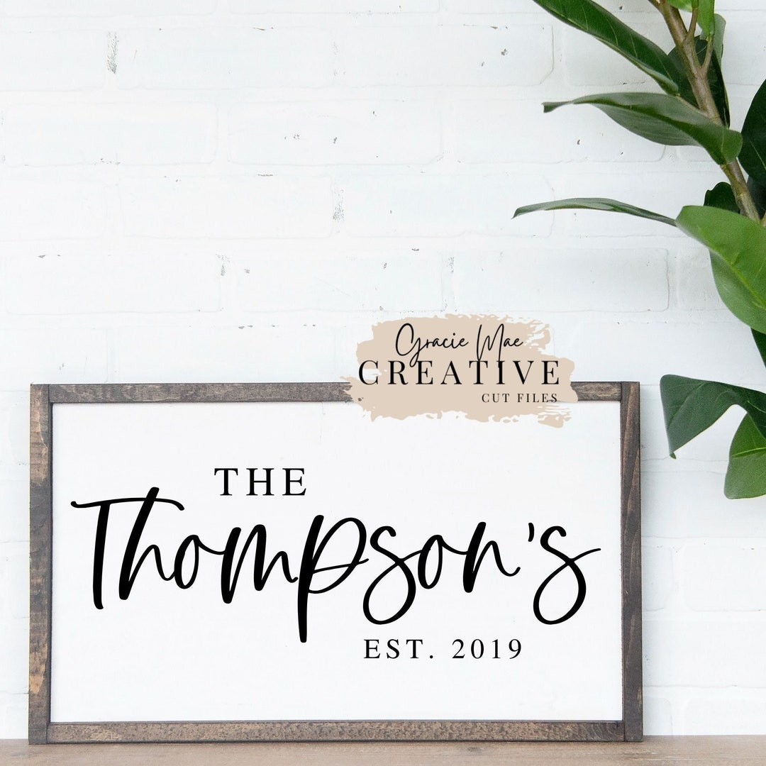 Personalized Svg, Custom Last Name Svg, Custom Established Year, Made ...
