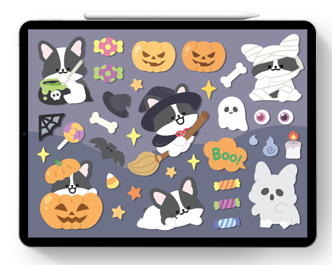 Cute Puppy Daily Digital Stickers Goodnotes Stickers Study - Etsy