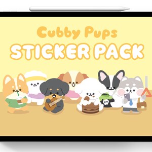 Cute Puppy Daily Digital Stickers Goodnotes Stickers Study - Etsy
