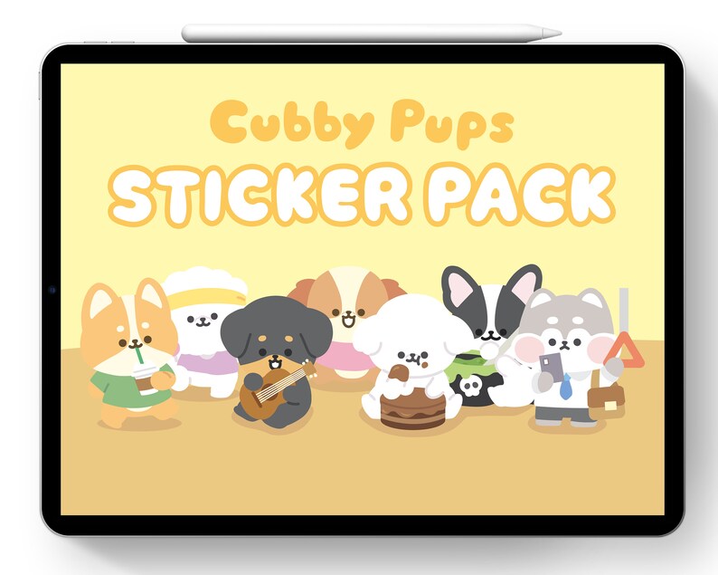 Cute Puppy Daily Digital Stickers Goodnotes Stickers Study - Etsy