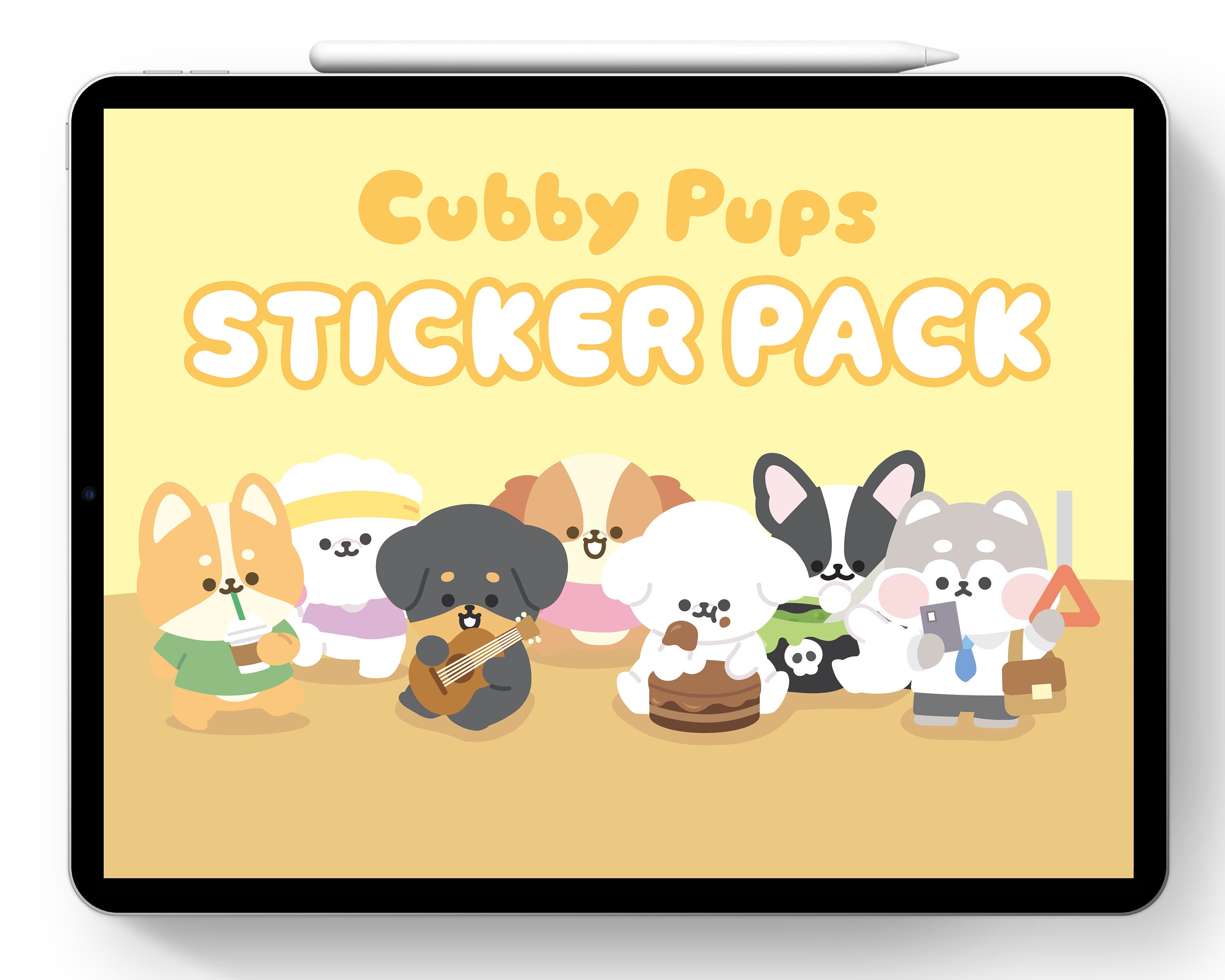 Cute Puppy Daily Digital Stickers Goodnotes Stickers Study - Etsy