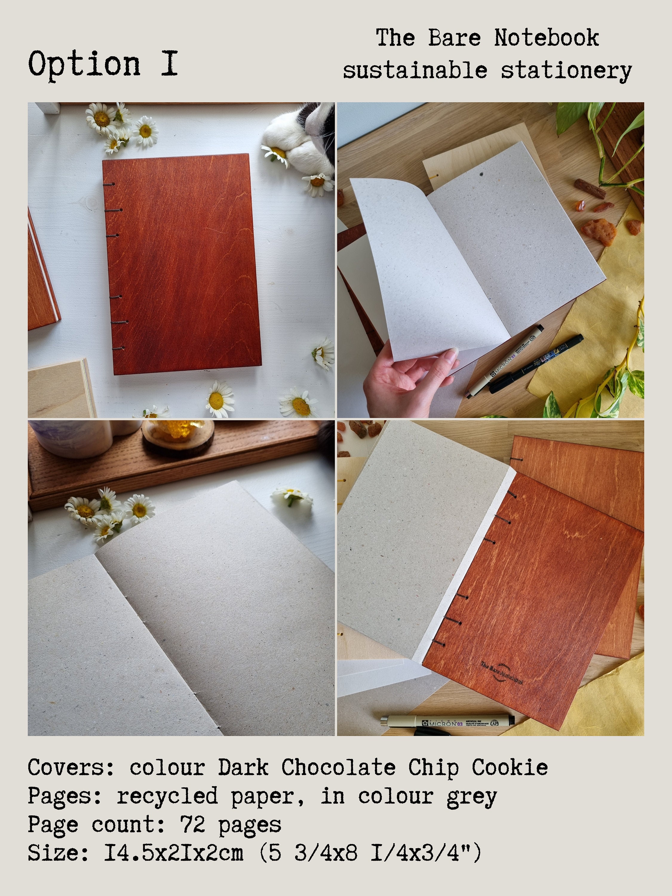 Eco-living Notebook | Recycled Paper Hard-cover Journal | Handmade ...