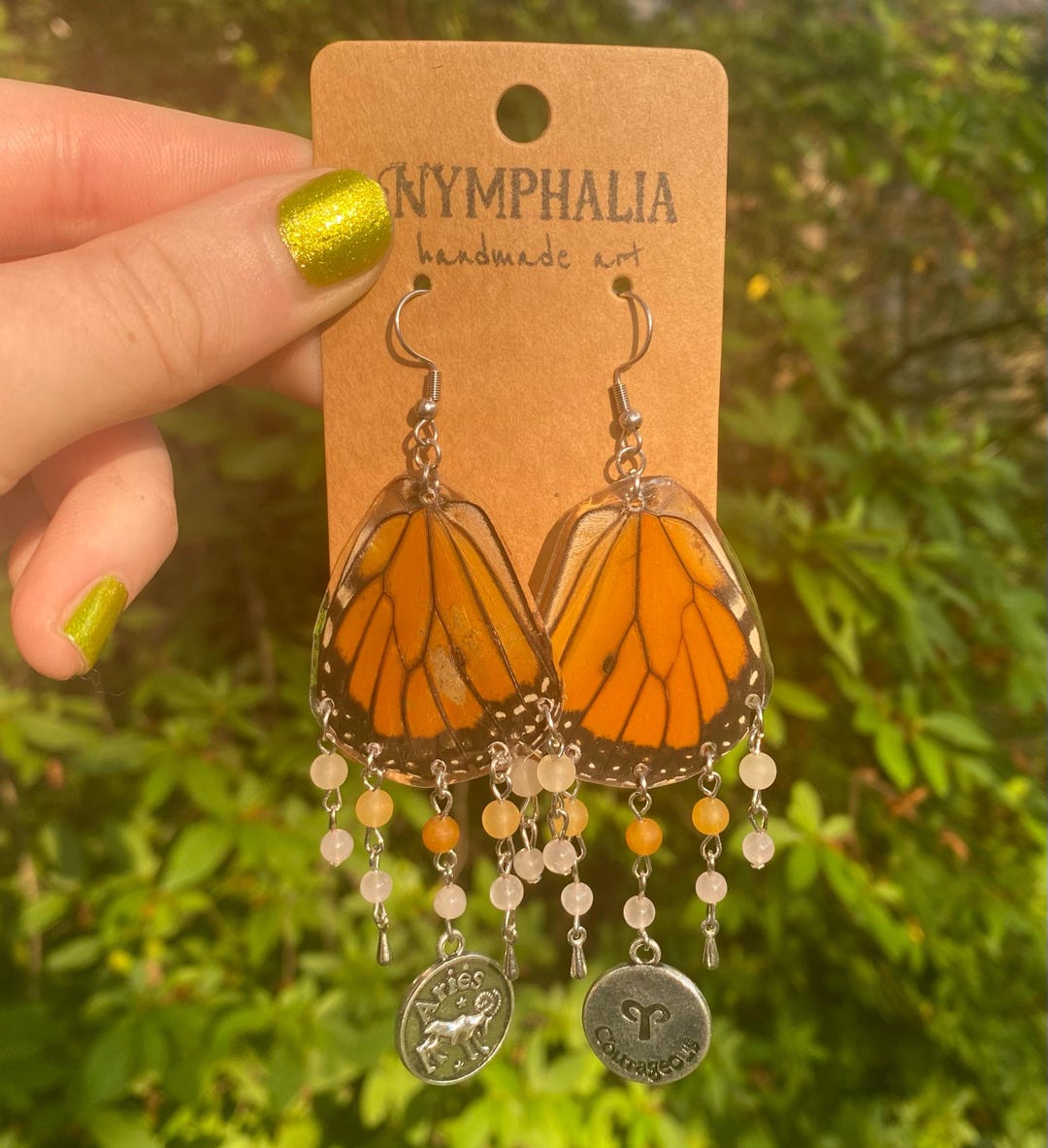 Monarch danaus Plexippus Aries Butterfly Earrings Ethically Sourced and ...