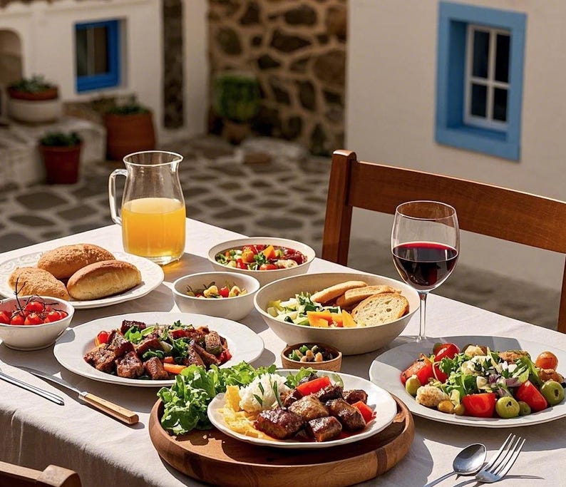 A Greek Style Dinner - Etsy