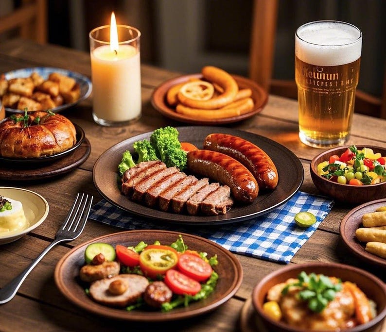A German Style Dinner - Etsy