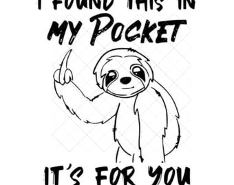Sloth Middle Finger Svg - Etsy