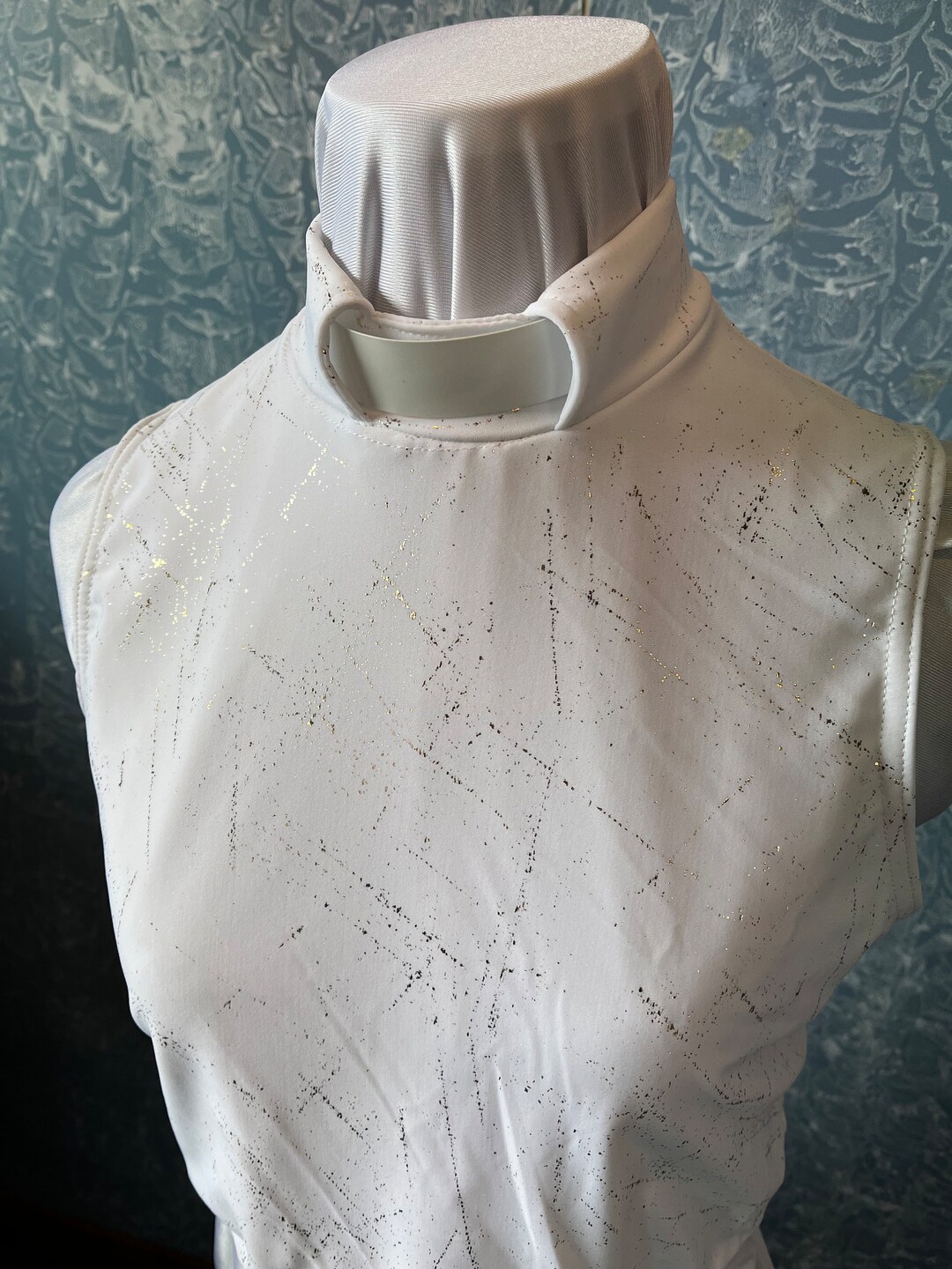 Gold Sparkle White Clergy Dickie Top - Stretch Spandex Vestment - Etsy