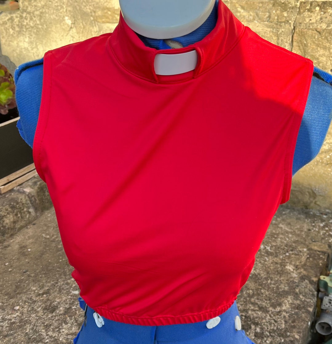 Red Vicar Top Clergy,dickie ,vestment Top .stretch Spandex for Great ...