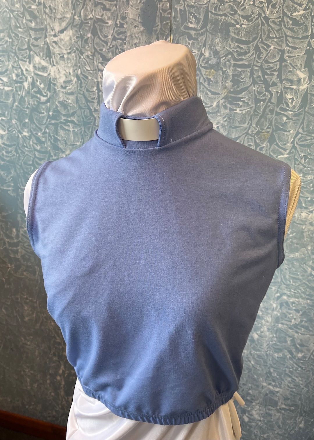 Pale Blue Stretch Vicar ,clergy,dickie Vestment Top .made to Order in ...