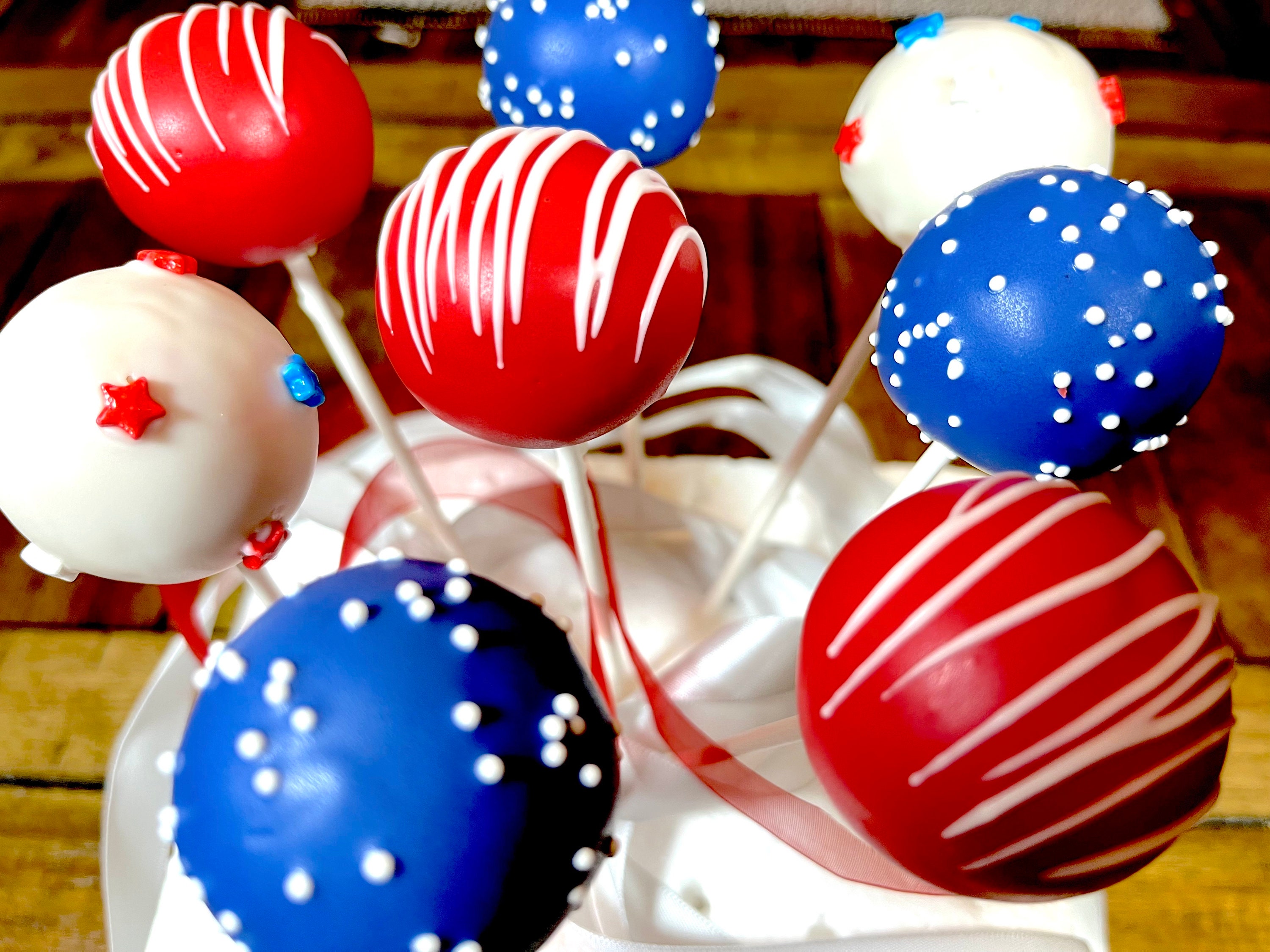 Cake Pops Flag Themed 4th of July, Memorial Day - Etsy