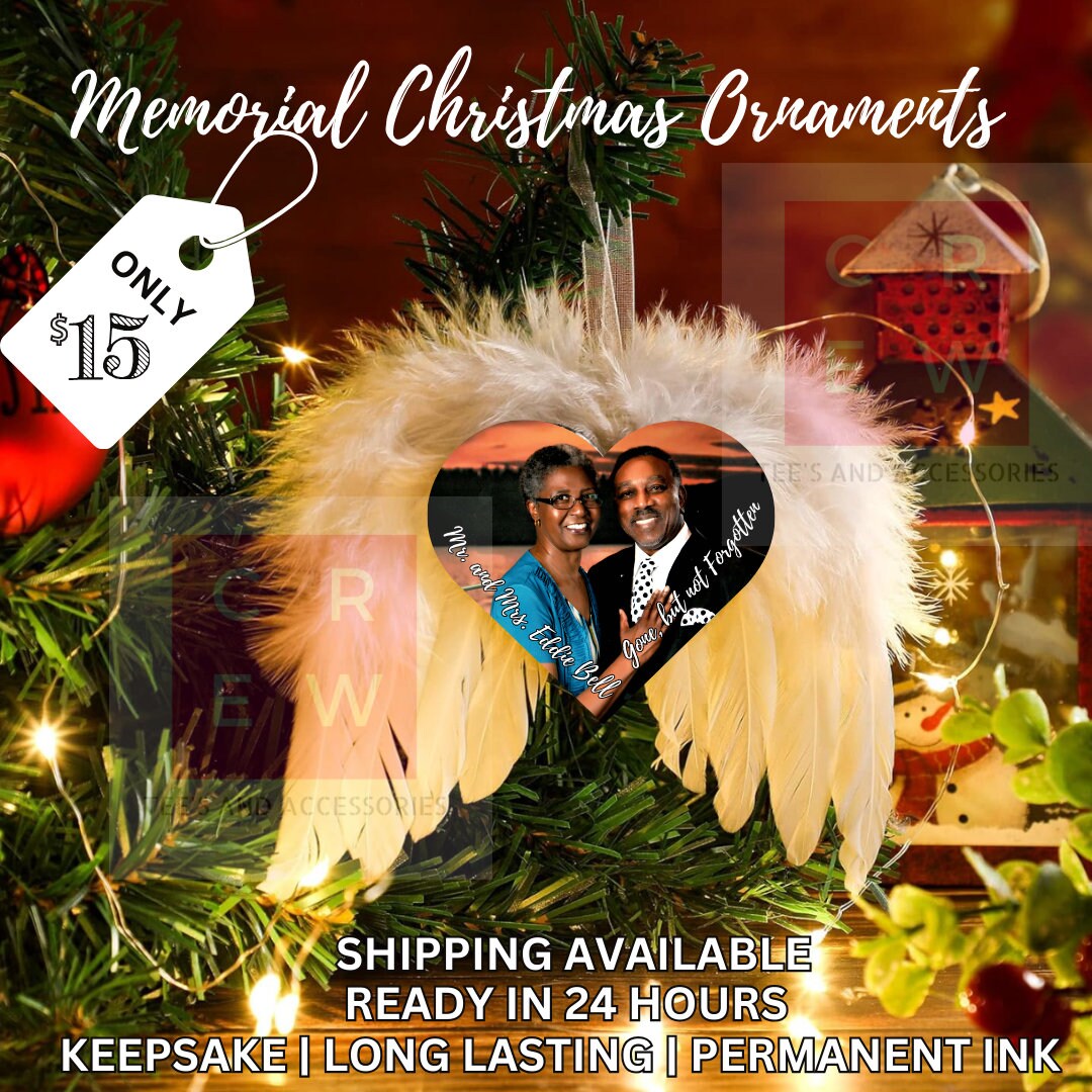 Customized Christmas White Angel Wings Ornament Hanging, Feather ...