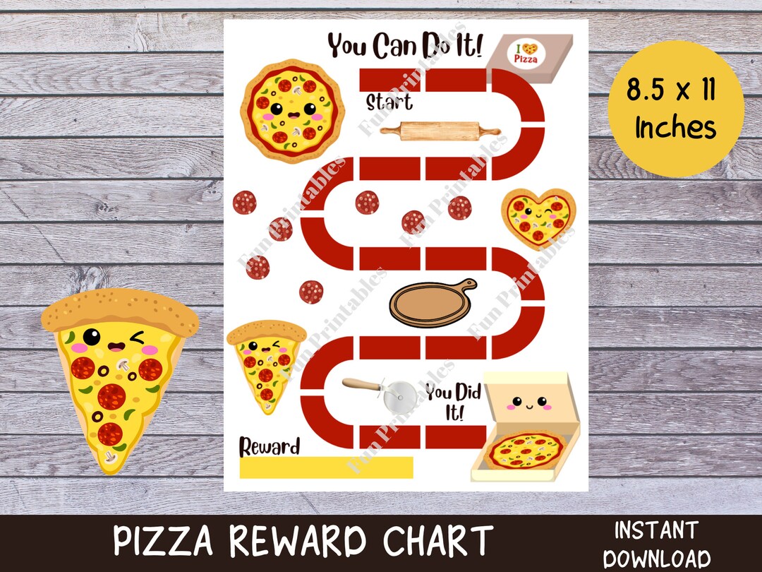 Pizza Reward Chart, Kids Behavior Chart, Reward Chart for Kids ...