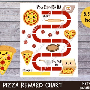 Pizza Reward Chart, Kids Behavior Chart, Reward Chart for Kids ...
