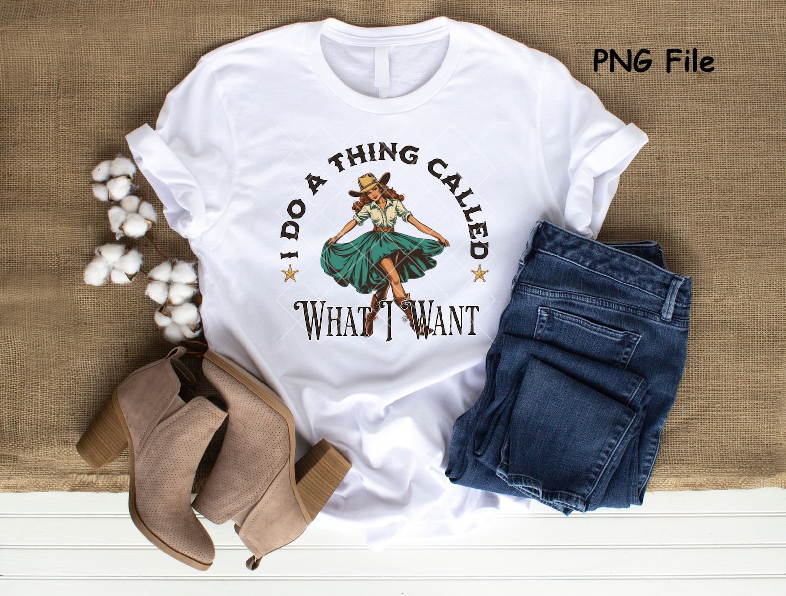 I Do a Thing Called What I Want PNG, Retro Western Design, Country Girl ...
