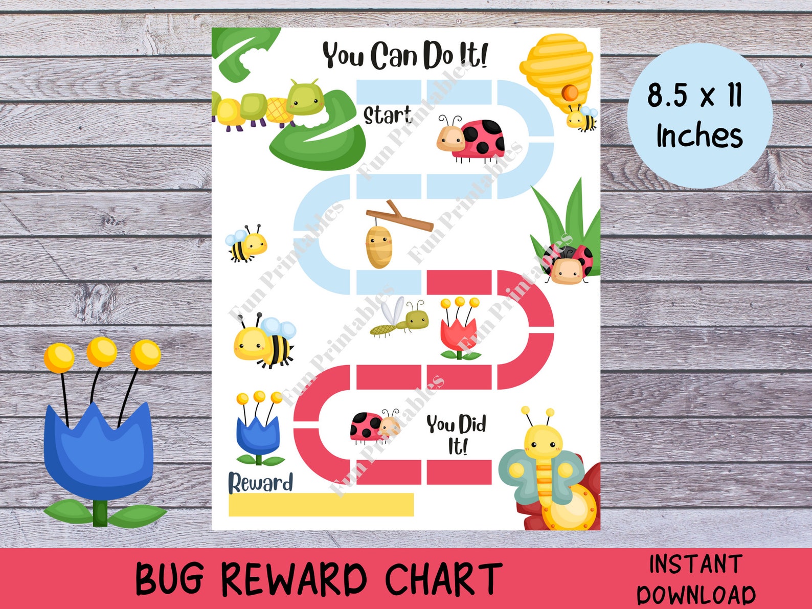 Bug Reward Chart Printable, Kids Behavior Chart, Reward Chart for Kids ...
