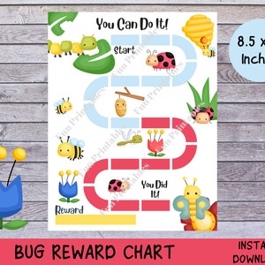 Bug Reward Chart Printable, Kids Behavior Chart, Reward Chart for Kids ...