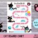 Reward Chart Printable With Cats, Kids Behavior Chart, Reward Chart for ...