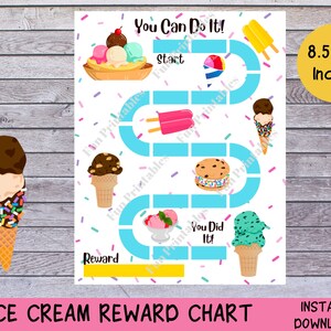 Ice Cream Reward Chart, Kids Behavior Chart, Reward Chart for Kids ...
