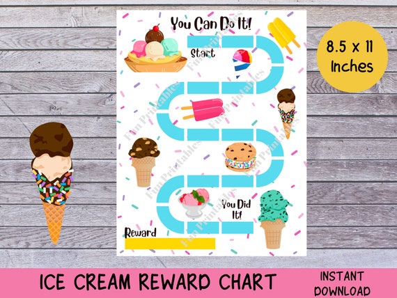 Ice Cream Reward Chart Kids Behavior Chart Reward Chart for - Etsy Hong ...