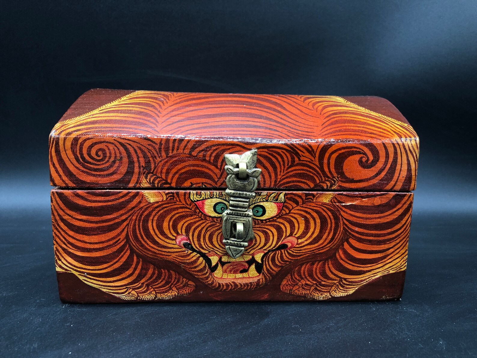Traditional Tibetan Tiger Skin Box. Painted Tiger Skin. Hand - Etsy