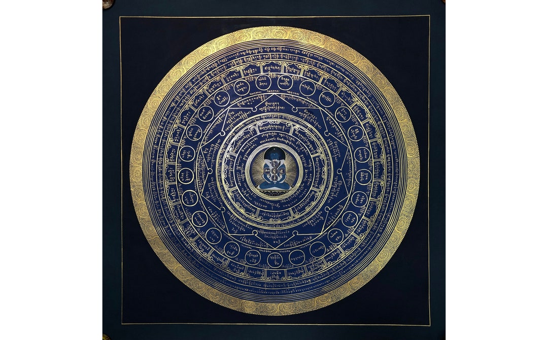Master Piece Shitro Mantra Mandala Thangka Painting. Mandala of Hundred ...