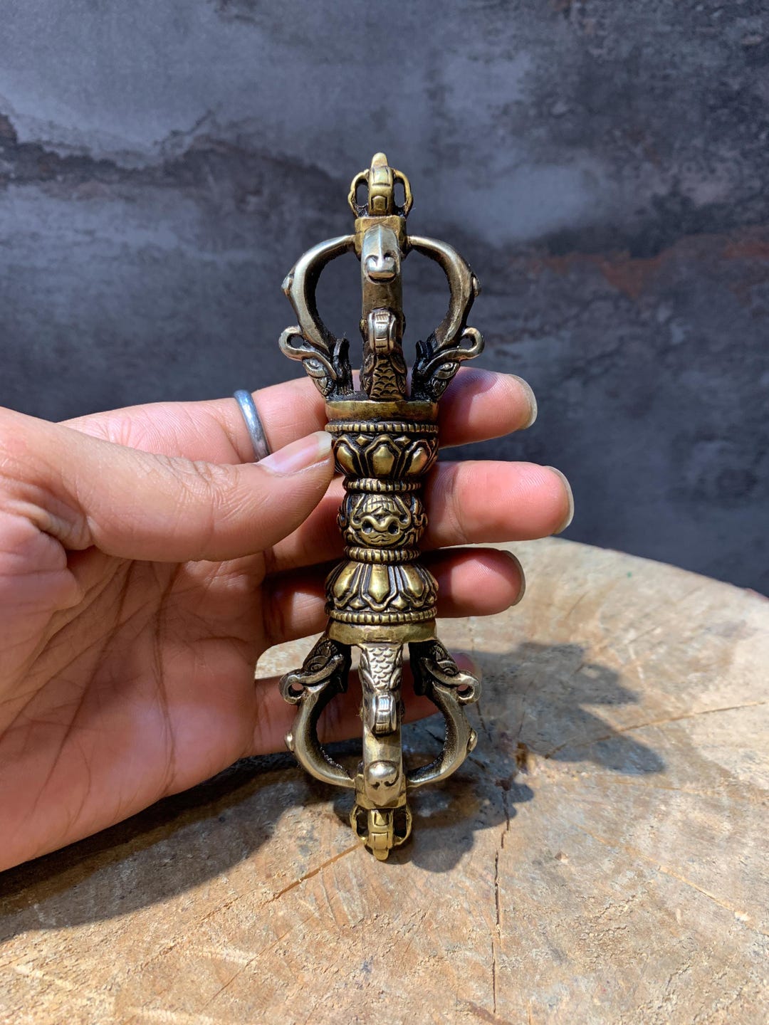 Fine Quality Vajra. Dorje Made of Brass and White Metal. Hand Crafted 5 ...