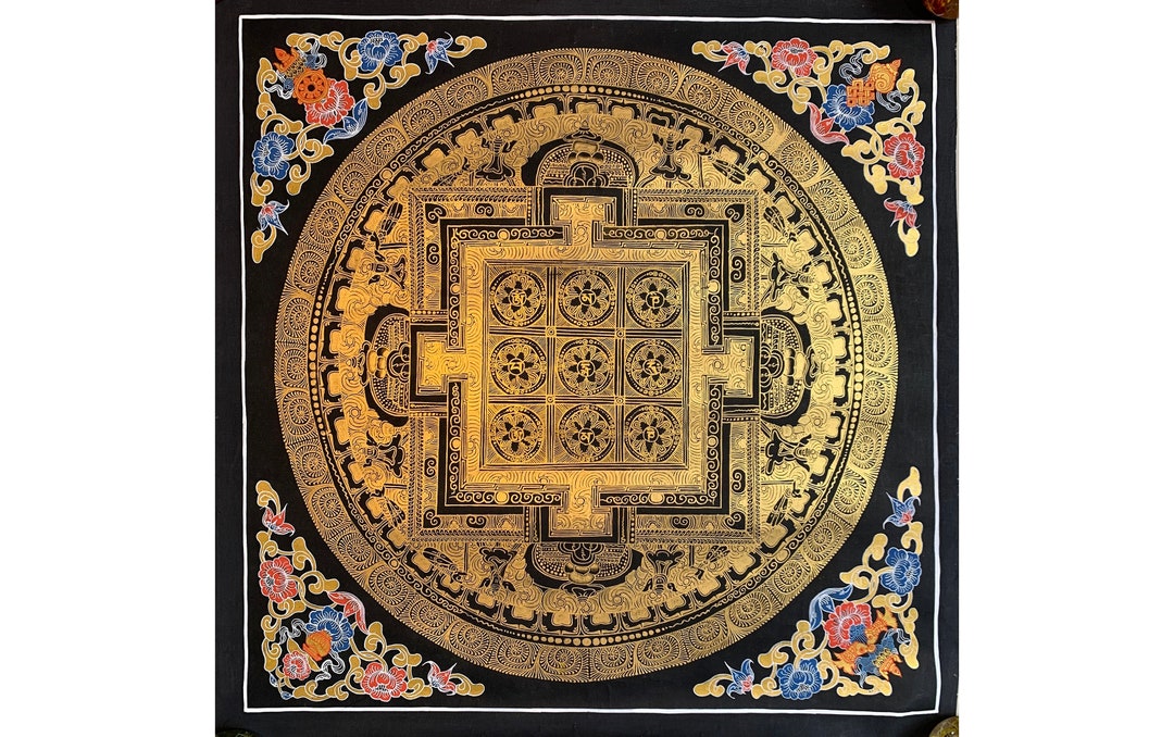 Mandala Thangka. Original Painting. for Good Luck and Gift. Hand ...