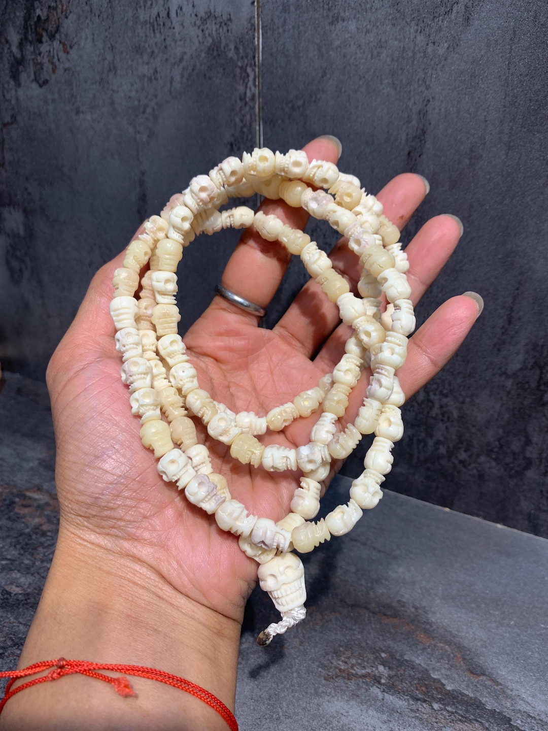 Fine Quality Bone Kapala Mala. Hand Carved Bone Mala. 108 Skulls for ...
