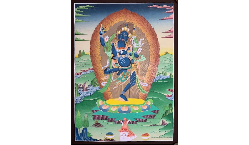 Genuine Troma Nagmo Thangka. Troma Nangmo Krodha Kali Thangka. Black ...