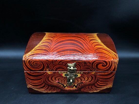 Traditional Tibetan Tiger Skin Box. Painted Tiger Skin. Hand - Etsy