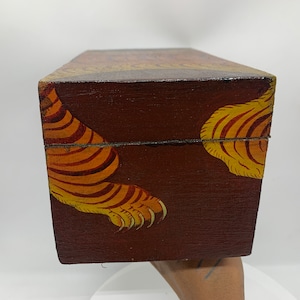 Traditional Tibetan Tiger Skin Box. Painted Tiger Skin. Hand Made Box ...