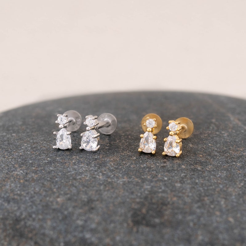 Flat Back Stud Earrings - Etsy