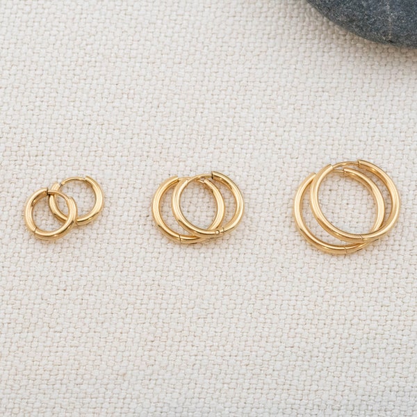 Stacked Hoop Earring Set - Etsy