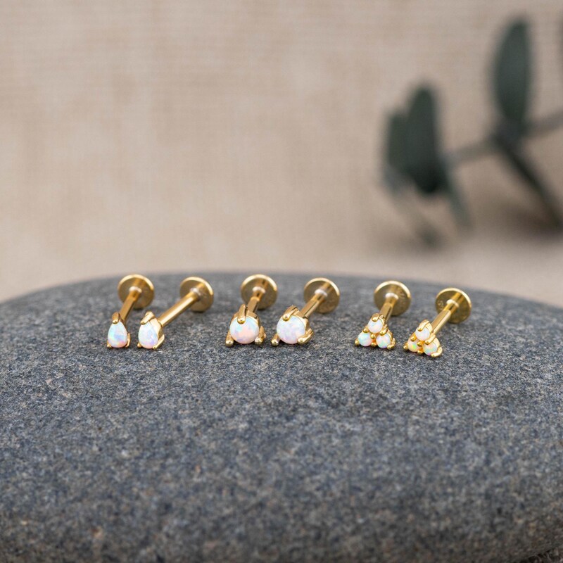 Flat Back Stud Earrings - Etsy