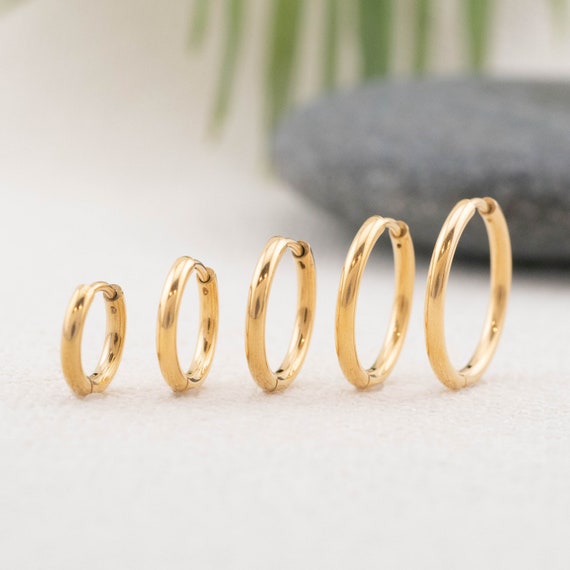 3 pair gold hoop earrings store