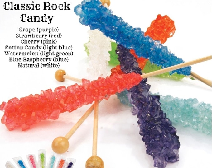 Assorted Old Fashioned Rock Candy on A Stick ~ 7 Pieces ~ Rock Candy ...