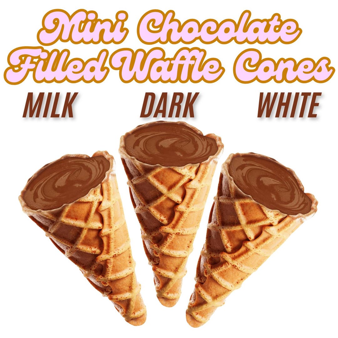 Mini Chocolate Filled Waffle Cones ~ 8 Oz ~ Milk Chocolate ~ Dark ...