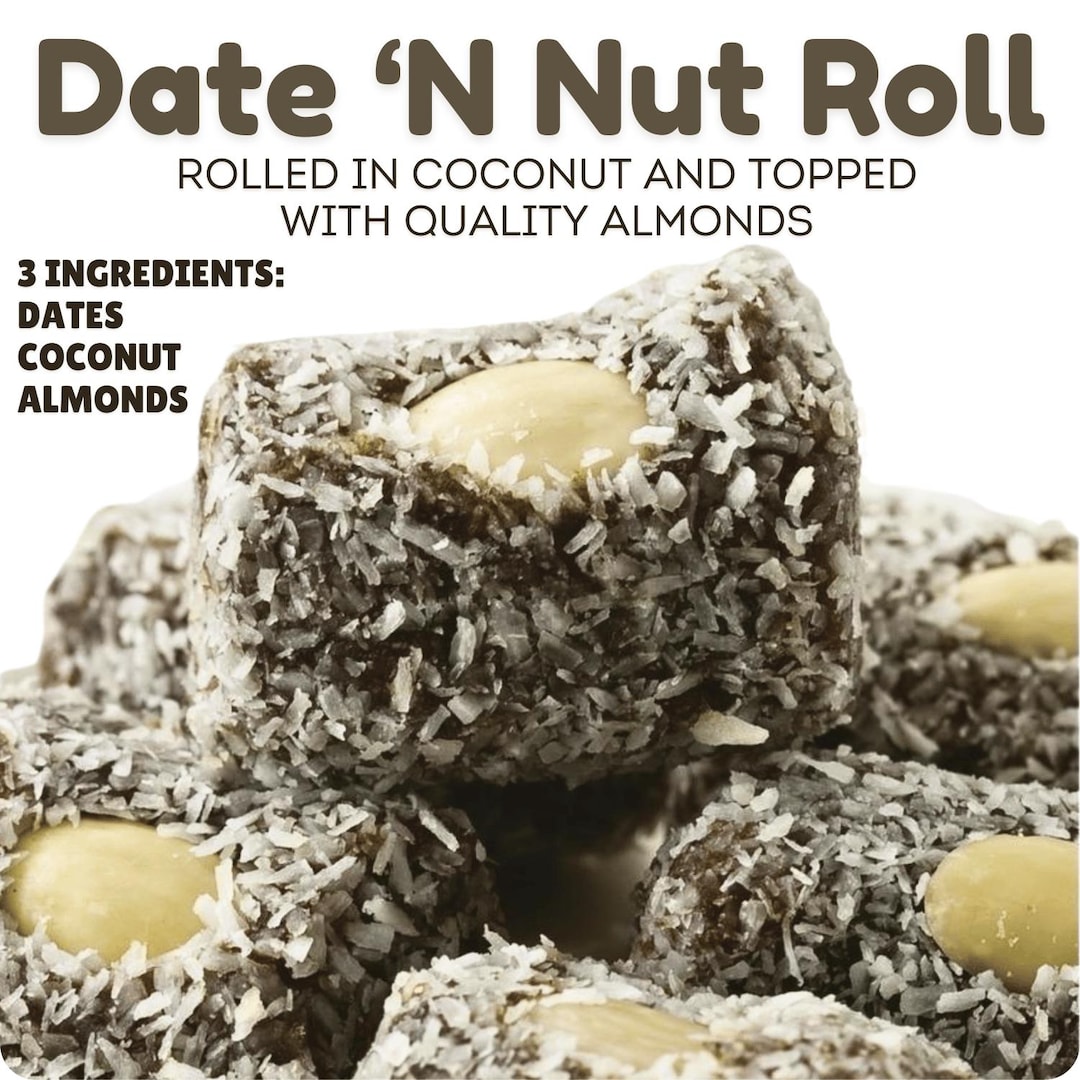 Date & Nut Roll ~ 11 Oz Resealable Pouch ~ Classic Dessert Treat ...