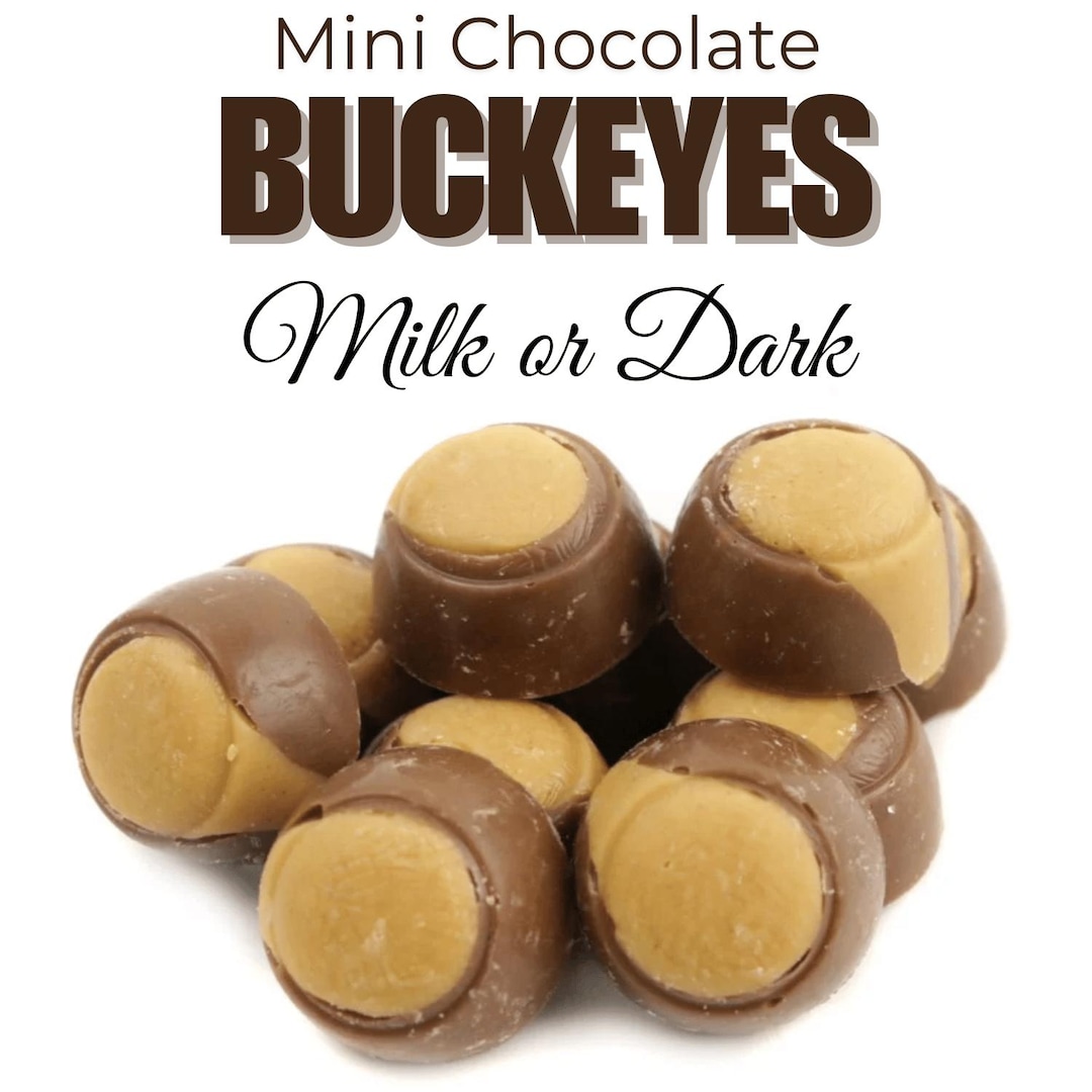 Mini Milk Chocolate Buckeyes ~ Mini Dark Chocolate Buckeyes ~ Peanut ...