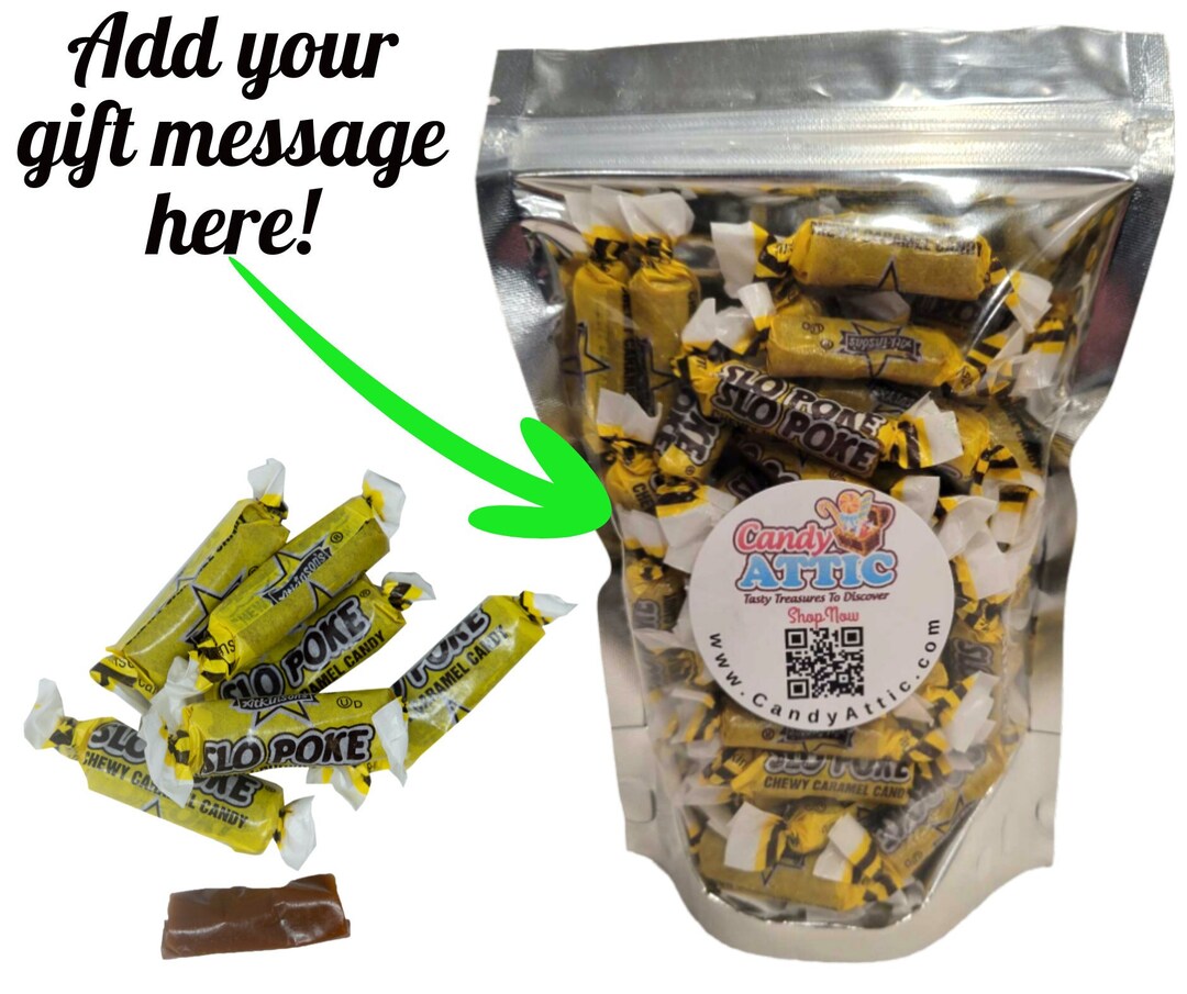 Old Fashioned Slo Poke Candy 8 Oz Candy Pouch Slo Pokes Nostalgic Slo ...