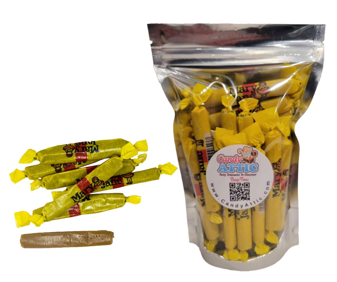 Old Fashioned Original Mary Jane Candy 9 Oz Candy Pouch Mary Janes Nostalgic Mary Jane Caramels